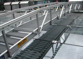 Gantries – safe access to glass roofs, atria, and skylights